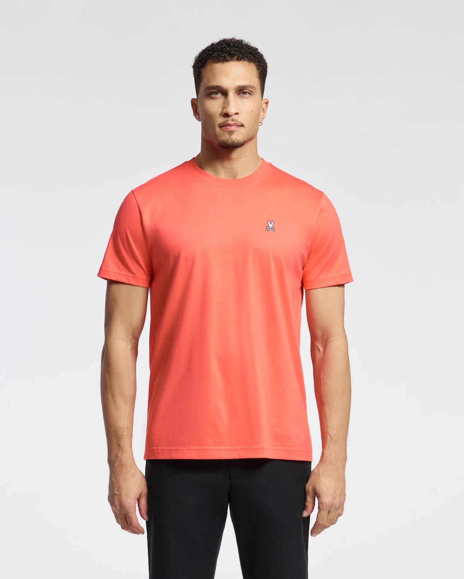 Mens Orange Classic Crew Neck Tee | Psycho Bunny